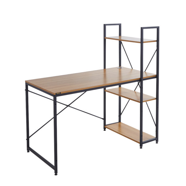 Milton Glass Top Metal Base Desk - Dream Furniture