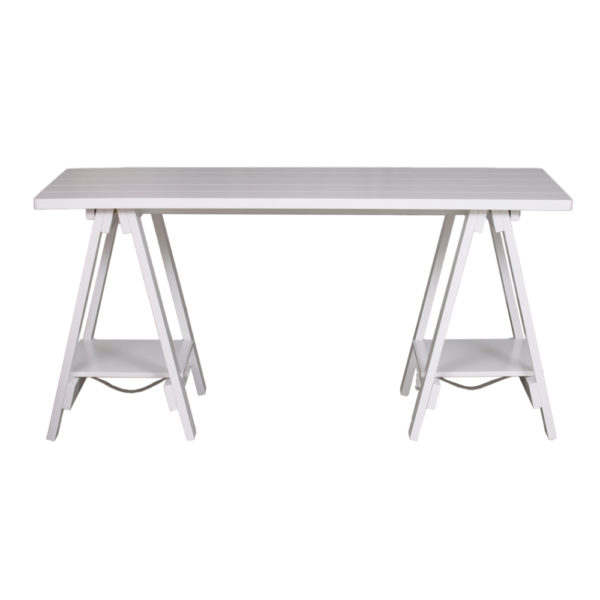 Milton Glass Top Metal Base Desk - Dream Furniture